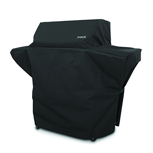 Saber Char-Broil Black Grill Cover 57.5 in. W x 26 in. D x 48 in. H For Fits 500 Size Saber Gril