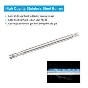 Plowo Stainless Steel Grill Replacement Parts for 3 Burner Ducane Affinity 3000 Series, 3100 3200 3400, 4100, 4200, 4400, 31421001, 18" Burner Tubes and 15 3/8" x 6" Grill Heat Plates BBQ Repair Kit