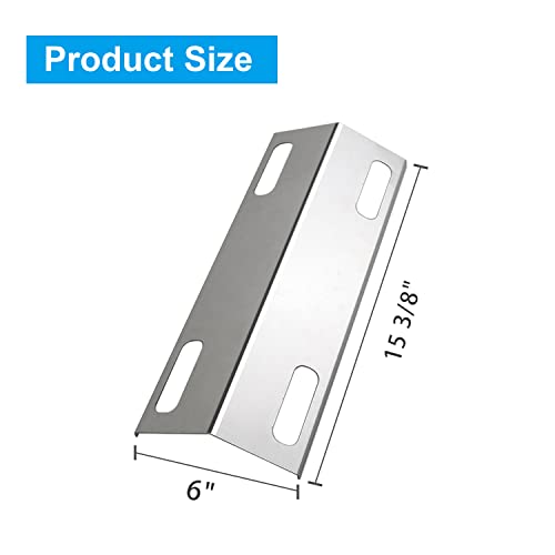 Plowo Stainless Steel Grill Replacement Parts for 3 Burner Ducane Affinity 3000 Series, 3100 3200 3400, 4100, 4200, 4400, 31421001, 18" Burner Tubes and 15 3/8" x 6" Grill Heat Plates BBQ Repair Kit