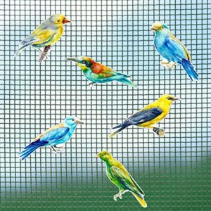 12 pcs hummingbird magnets, decorative double sided magnetic sticker flexible screen door protector for window screen sliding doors