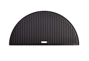 kamado joe bj-hcigriddle half moon cast iron reversible grill griddle for big joe, black