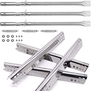 Grill Replacement Parts for Charbroil Performance 475 4 Burner 463347017 463361017 463673017 463342119 463376018P2 G470-0004-w1, Stainless Steel Heat Plate Tend Shield, Grill Burner, Crossover Tubes