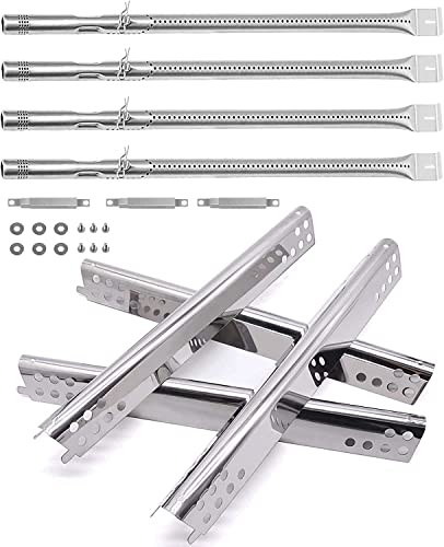 Grill Replacement Parts for Charbroil Performance 475 4 Burner 463347017 463361017 463673017 463342119 463376018P2 G470-0004-w1, Stainless Steel Heat Plate Tend Shield, Grill Burner, Crossover Tubes