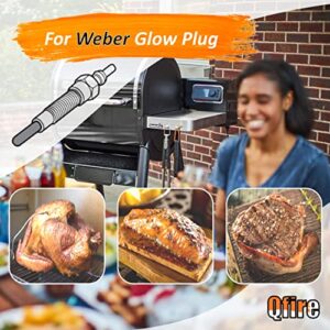 Qfire Glow Plug Compatible with Weber SmokeFire EX4/EX6/EPX6 Wood Pellet Grills,Silver