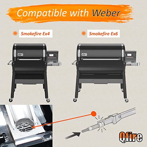 Qfire Glow Plug Compatible with Weber SmokeFire EX4/EX6/EPX6 Wood Pellet Grills,Silver