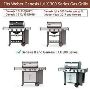 QuliMetal 66032 Flavorizer Bars for Weber Genesis II/LX 300 Series, Genesis II E310, II E315, II E335 (2017 and Newer) Gas Grills, 17-Inch Porcelain Enameled Steel Flavor Bars for Weber 66795