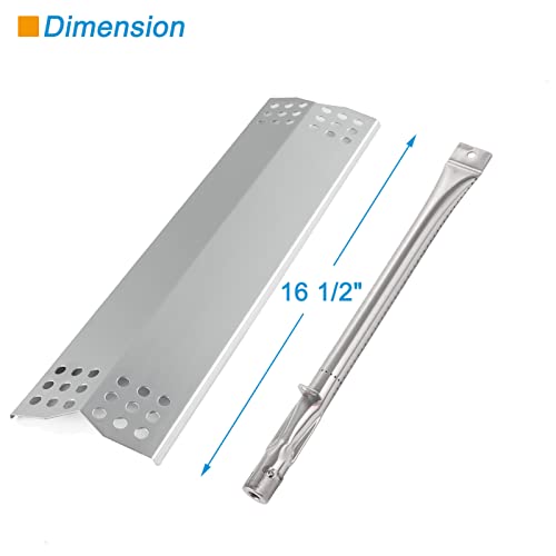 BBQration Replacement Kit for Kitchen Aid 720-0787D 730-0787D 720-0953 730-0953 720-0953L, 7MM Solid Stainless Steel Cooking Grates, Burner and Heat Plates Replacement Parts for Kitchen Aid Gas Grill