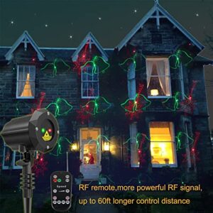 Poeland 12 Patterns Garden Lights Moving Laser Christmas Projector for Home and Garden