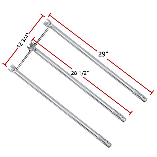 Hongso 13-Pcs Stainless Steel Flavorizer Bars and Burner Tube Kit Replacement for Weber Genesis I - IV, Genesis 1000-5000, Genesis Platinum I & II, with Side Control Panel, 5 pcs 23-3/8" 8 pcs 15-7/8"