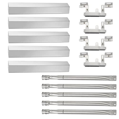 Grill Replacement Parts for Brinkmann 5 Burner 810-1750-s, 810-1751-S, 810-3551-0 Gas Grill Models, Stainless Steel Grill Burner, Heat Plates, Crossover Tube