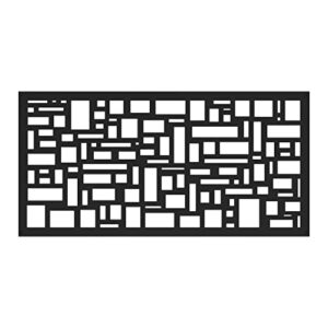 2'x4' Slate Decorative Screen Panel, Black