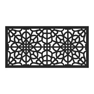 barrette outdoor living 73030565 fretwork decorative screen panel, black