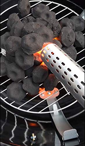 GasSaf Electric Charcoal Fire Starter Quick Lighting Charcoal, Wood for Big Green Egg, Fireplace, Fire Pits, Campfires and Others, with Built-in Blower(Mica Core)