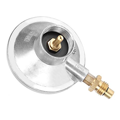 Adjustable Grill Regulator, Durable Gas Zinc Alloy Low-Pressure Regulator, Thread Burner Accessory for Camping Barbecues Easy to Install