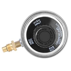 Adjustable Grill Regulator, Durable Gas Zinc Alloy Low-Pressure Regulator, Thread Burner Accessory for Camping Barbecues Easy to Install