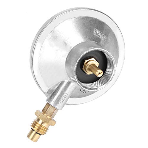 Adjustable Grill Regulator, Durable Gas Zinc Alloy Low-Pressure Regulator, Thread Burner Accessory for Camping Barbecues Easy to Install