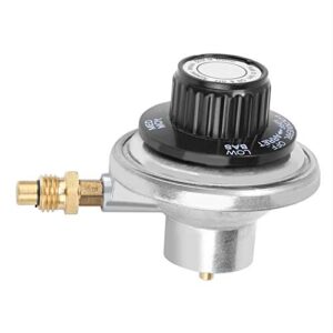 Adjustable Grill Regulator, Durable Gas Zinc Alloy Low-Pressure Regulator, Thread Burner Accessory for Camping Barbecues Easy to Install