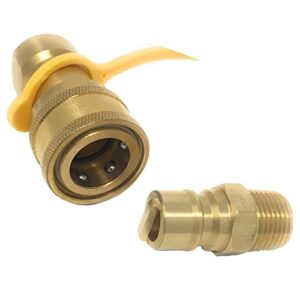 1/2 “ quick connect/disconnect insert plug X 1/2 inch Male NPT [3308] natural gas Propane Fitting Connector Solid Brass Coupler