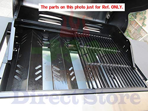 Direct Store Parts Kit DG132 Replacement for Gas Grill Brinkmann 810-1575-W Gas Grill Parts Kit (Stainless Steel Burner + Stainless Steel Carry-Over Tubes + Porcelain Steel Heat Plate)