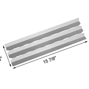 Votenli S9602A(4-Pack) S1108A(4-Pack) 15 7/8" Stainless Steel Heat Plate and Burner Replacement for Broil King 9625-84, 9625-87, 9635-84, 9635-87, Baron 320, Baron 340, Baron 420, Baron 440,