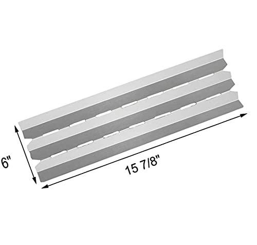 Votenli S9602A(4-Pack) S1108A(4-Pack) 15 7/8" Stainless Steel Heat Plate and Burner Replacement for Broil King 9625-84, 9625-87, 9635-84, 9635-87, Baron 320, Baron 340, Baron 420, Baron 440,