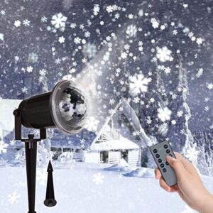 christmas snowflake projector lights outdoor indoor snow storm waterproof led snowfall projection lamp for christmas theme party holiday halloween home birthday party holiday garden decoration