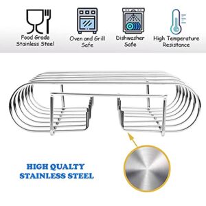 Chicken Leg and Wing Rack for Grill, 2 Pcs Beer Can Chicken Holder for Oven, and Large Rib Rack for Smoking Bundle - Premium Quality Stainless Steel - Easy to Use and Clean