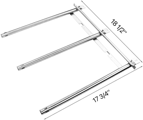 Hisencn Replacement Rebuild Kit for Sonoma CGR27, CGR27LP, CGR30, CGR30LP Gas Grill Stainless Steel Burner, Stainless Steel Heat Plates Tent