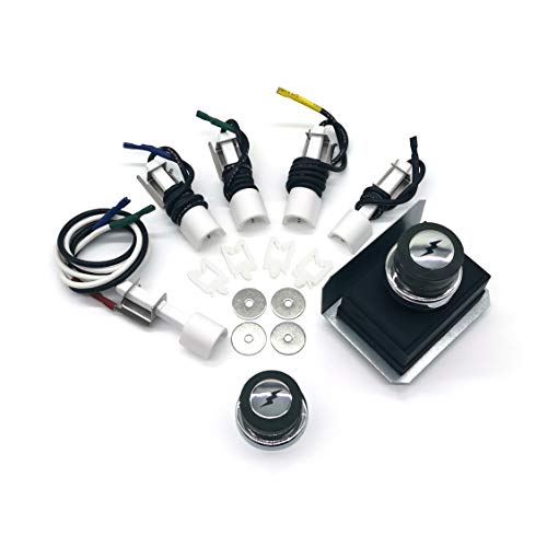 WEMEIKIT 1836-13 7628 7629 Universal Igniter Kit for Weber Genesis 300 Series Front-Control Grills, Genesis E/S 310 320 330 Starter Kit, 65946 65942#Part, 4-Outlet Ignition Replacement 88826