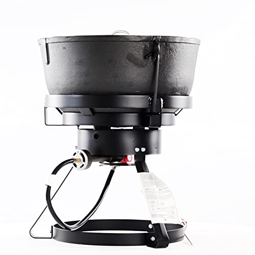 King Kooker 1740 17-1/2-Inch Outdoor Cooker with 10 Gallon Cast Iron Jambalaya Pot Package