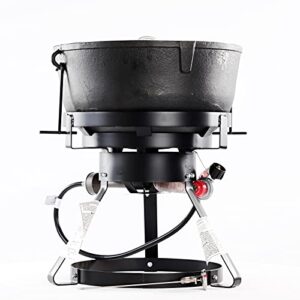 King Kooker 1740 17-1/2-Inch Outdoor Cooker with 10 Gallon Cast Iron Jambalaya Pot Package