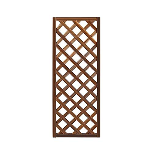 QBZS-YJ Brown Wood Garden Trellis for Climbing Plants Wall-Mounted Rustic Greenes Fence Decorative Lattice Border Fence