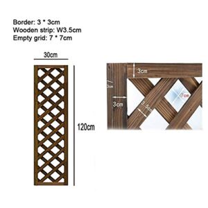 QBZS-YJ Brown Wood Garden Trellis for Climbing Plants Wall-Mounted Rustic Greenes Fence Decorative Lattice Border Fence