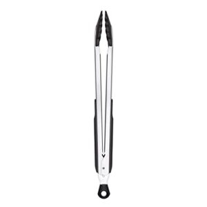 OXO Good Grips 12-Inch Tongs With Nylon Heads & Good Grips Large Silicone Flexible Turner, Stainless Steel