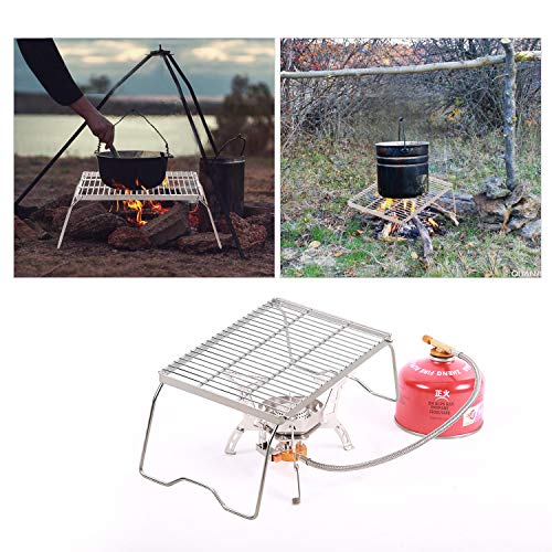 RedSwing Folding Campfire Grill, Heavy Duty 304 Stainless Steel Grate, Portable Camping Grill with Legs and Carrying Bag, Large