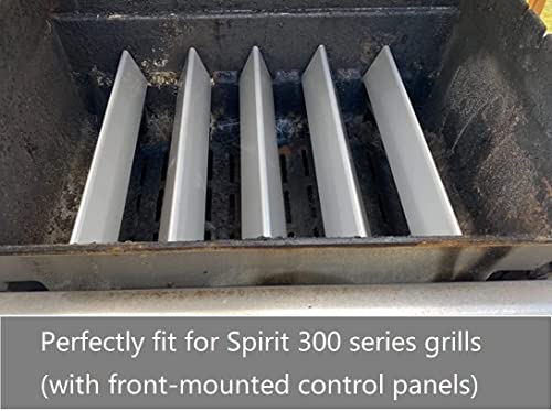 GasSaf 15.3 inch Flavorizer Bars and 17.5 inch Grill Grates Replacement for Weber 7636 7638, Spirit 300 Series E310 E320 E330 S310 S320 S330 Gas Grills with Front Control Knob (2013-2017)