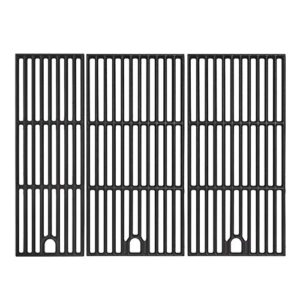 rejekar cast iron grill grates cooking grid parts 18″ for charbroil performance 463377017, 463376018p2, 463376117, 463377117, 463673617 475 4 burner cart liquid propane gas grill, 5-burner 463347519