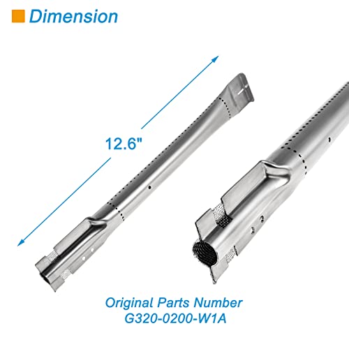 BBQration Replacement Kit for Char-Broil Classic 360 3-Burner, G320-0200-W1, G215-0203-W,463742418, Cooking Grate, Burner, Heat Plates Shield Tent, Crossover Tube