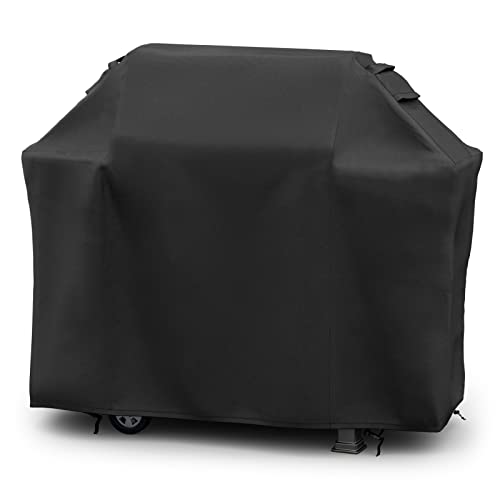 SHINESTAR 50-Inch Heavy-Duty Waterproof Grill Cover for Weber Spirit, Char-Broil and More 2-Burner Gas Grills, Tear-Resistant Side Design, Buckle Straps and Built-in Vents, Black, 50"L x 22"W x 42"H