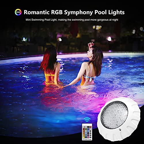 UFOUCUSLLUM Pool Lights for Inground Pools Waterproof 12V 38W IP68 7 RGB Color Changing, Led Pool Lights for Inground Pool with Remote Controller, Pool Lights for Inground Pool Light Fixture