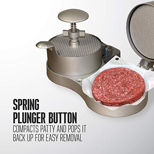 Weston Burger Express Double Hamburger Press with Patty Ejector , Makes 4 1/2" Patties, 1/4lb to 3/4lb,Grey