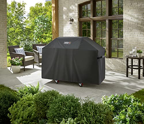 Weber Genesis 300 Series Premium Grill Cover, Heavy Duty and Waterproof, Fits Grills Up To 62 Inches Wide