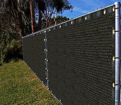 Ifenceview 6'x3' to 6'x50' Black Shade Cloth Fence Privacy Screen Fence Cover Mesh Net for Construction Site Yard Driveway Garden Pergolas Gazebos Canopy Awning 180 GSM UV Protection (6' x 8')