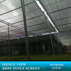 Ifenceview 6'x3' to 6'x50' Black Shade Cloth Fence Privacy Screen Fence Cover Mesh Net for Construction Site Yard Driveway Garden Pergolas Gazebos Canopy Awning 180 GSM UV Protection (6' x 8')