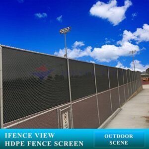 Ifenceview 6'x3' to 6'x50' Black Shade Cloth Fence Privacy Screen Fence Cover Mesh Net for Construction Site Yard Driveway Garden Pergolas Gazebos Canopy Awning 180 GSM UV Protection (6' x 8')