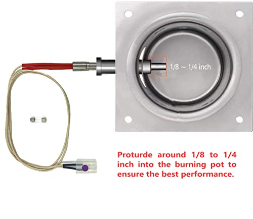 Replacement Grill Igniter/Hot Rod, Heating Rod for Traeger Pellet Grills and Smokers, Pit Boss, Camp Chef and Z-Grills Wood Pellet Grill Models, with a Piece of Fuse