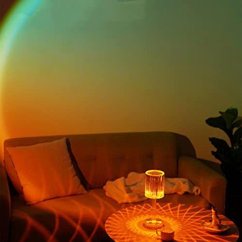 XINJI Sunset Lamp Projector Rainbow Projection Lamp Romantic Led Sunset Projection Light for Party Photo Vlog Background Bedroom