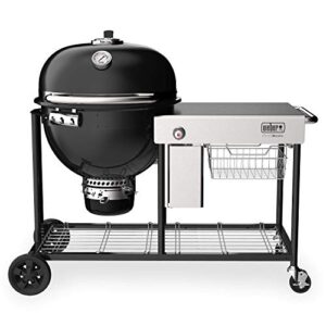 weber summit kamado s6 charcoal grilling center, black