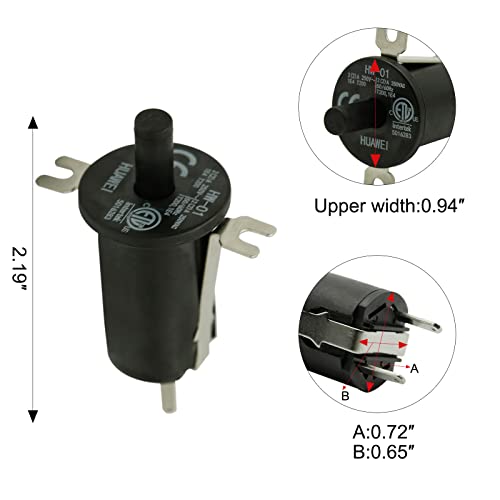 Aolamegs Hopper Lid/Door Switch Kit,3 Pack Replacement Part For Masterbuilt Gravity Series 560/800/1050 XL and Digital Charcoal Grill & Smoker