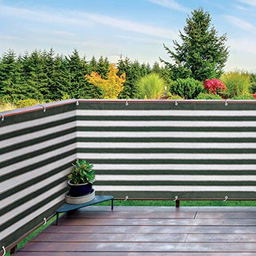 IdeaWorks New Deck & Fence Privacy Durable Waterproof Netting Screen with Grommets and Reinforced Seams (Green)